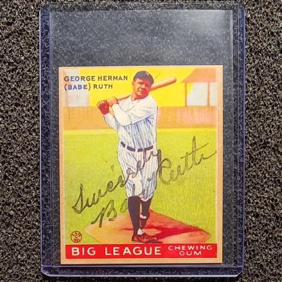 Jordan | Toys | Babe Ruth Goudy Gum Autograph Rookie Card | Poshmark